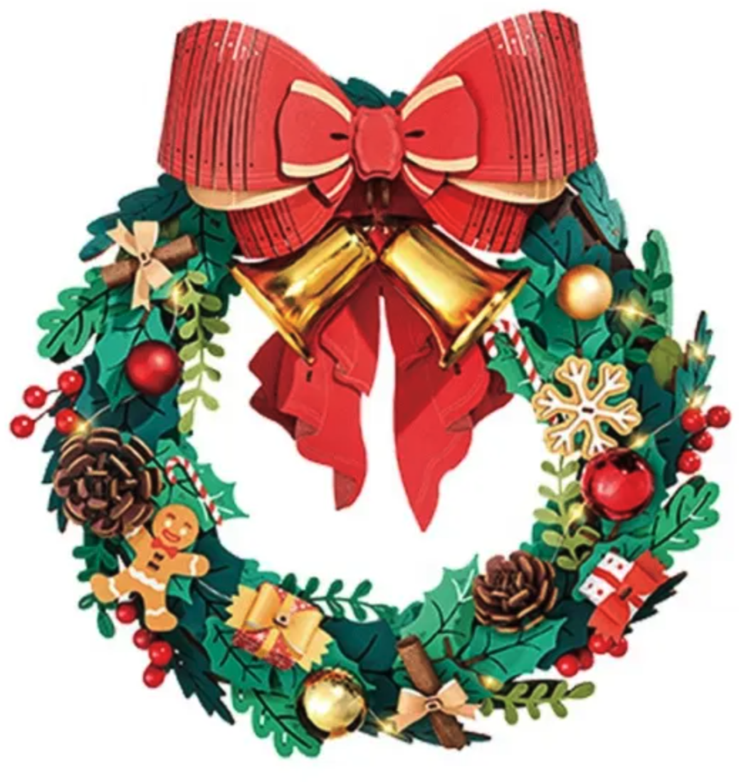Puzzle 3D 252 piese - Christmas Wreath - rolife