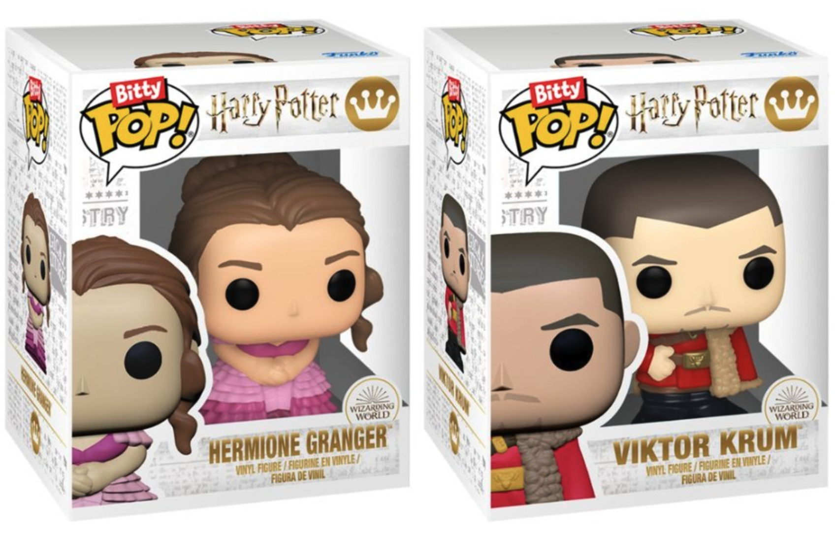 Set 2 figurine Harry Potter - Bitty Pop! Hermione Granger & Viktor Krum ...