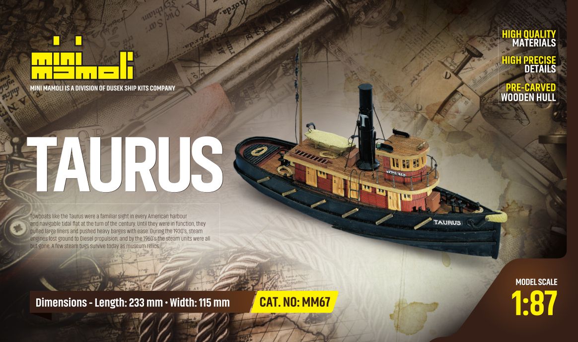 Kit de construit - Corabie de lemn - Taurus - Mamoli
