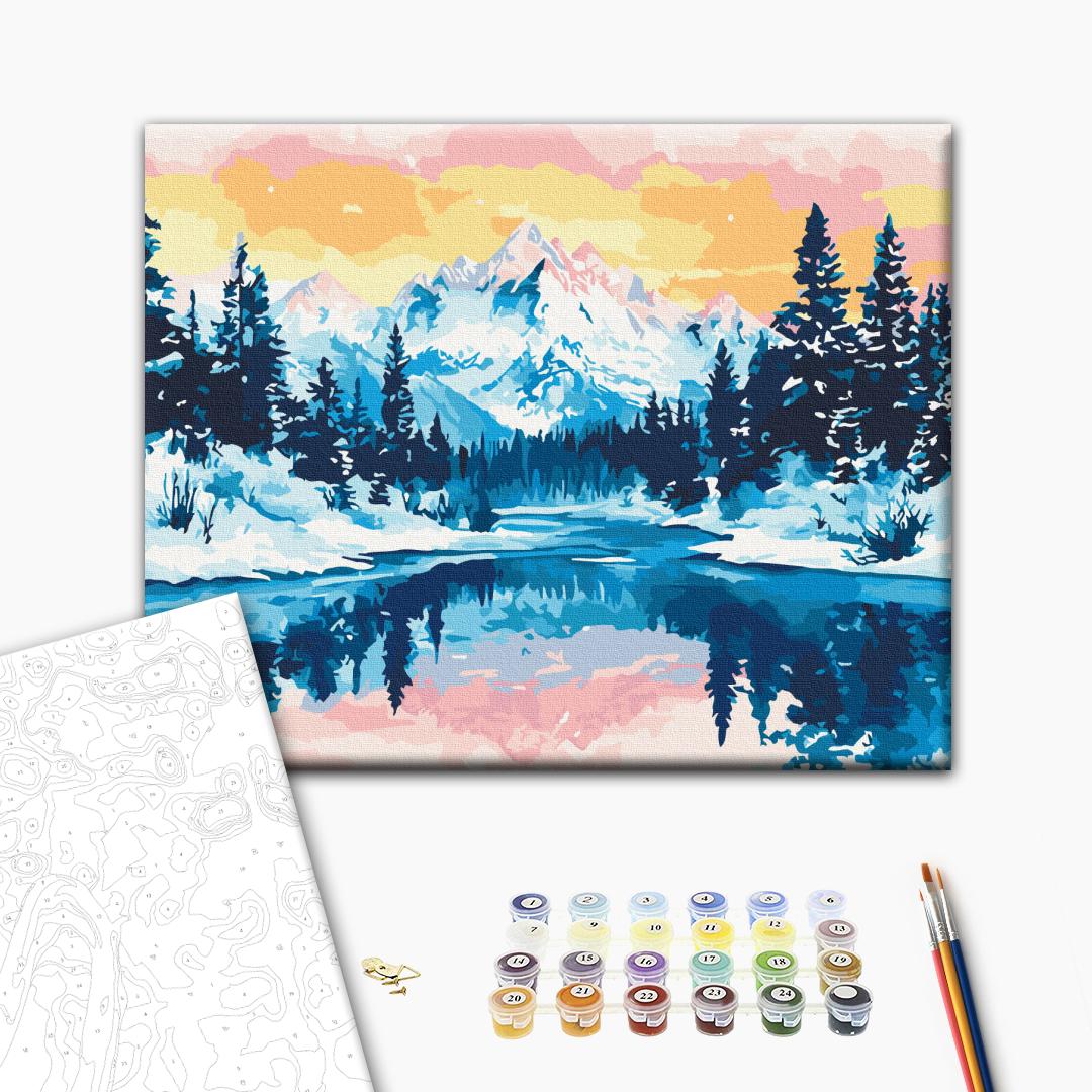 Set pictura pe numere - Varfuri inzapezite - Brushme