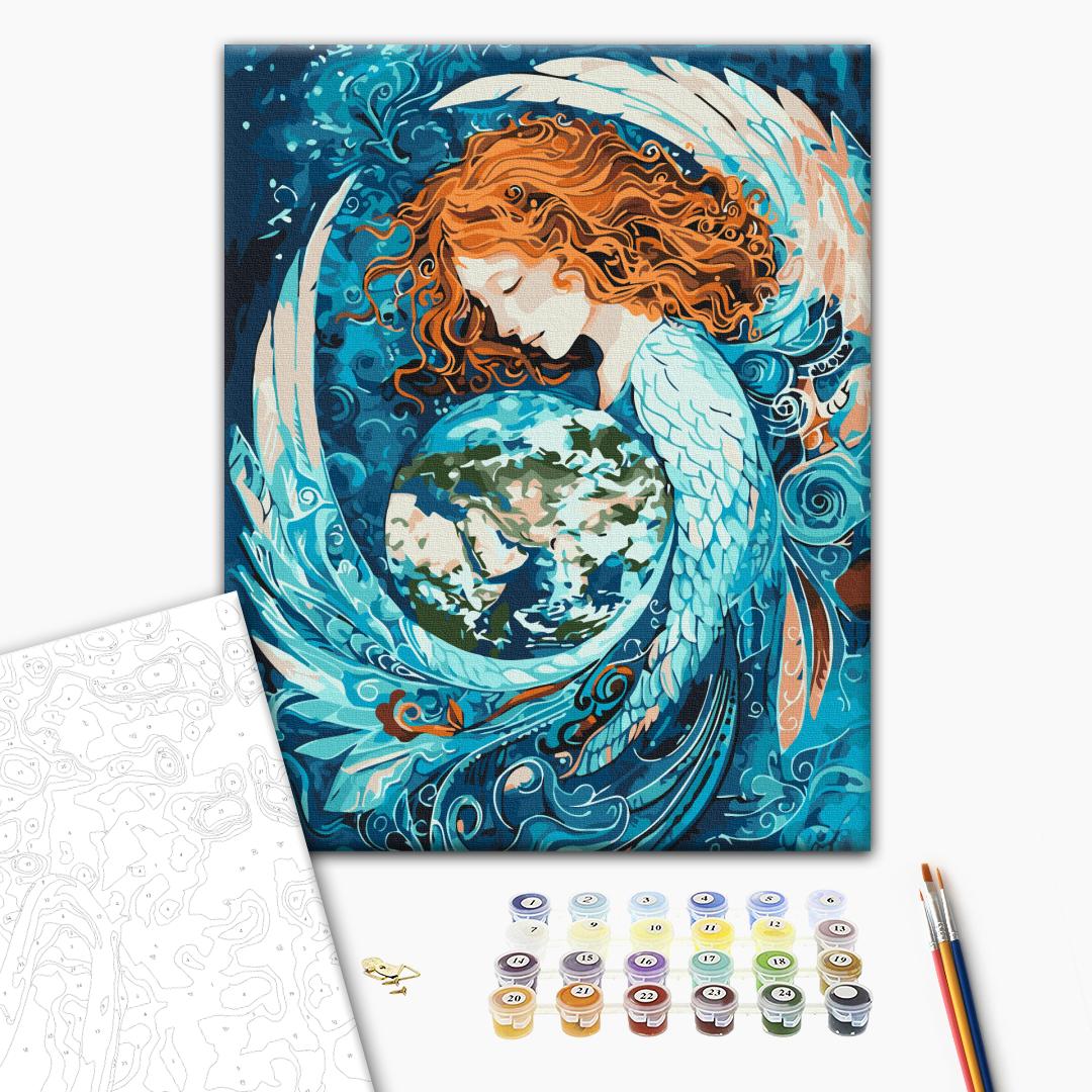 Set pictura pe numere - Imbratisarea Universului - Brushme
