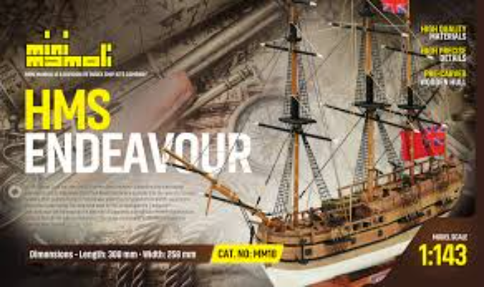 Kit de construit - Corabie din lemn - HMS Endeavour - Mamoli