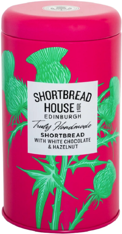 Biscuiti cu ciocolata alba si alune - Shortbread, 140g - Shortbread