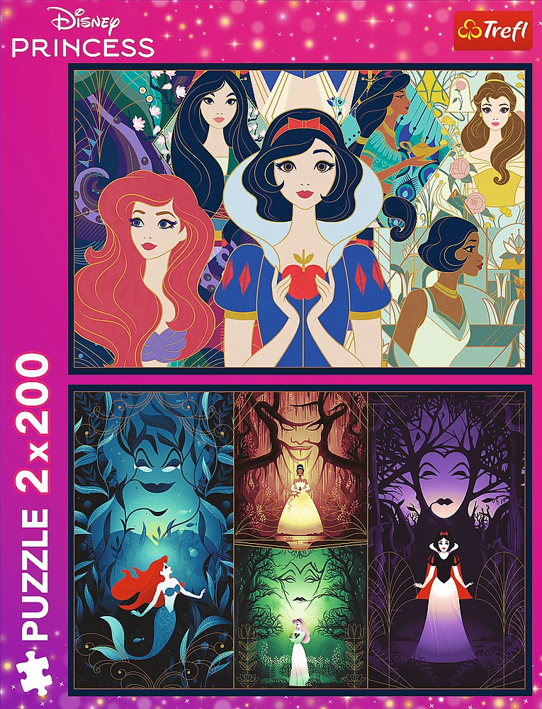 Puzzle 2 X 200 piese - Disney - Frumoasele printese - Trefl