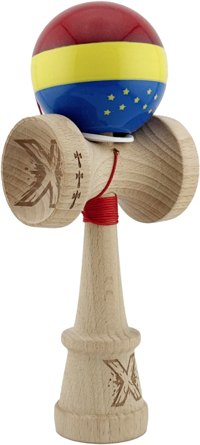 Jucarie de indemanare - Kendama X - Tricolor Edition cu Stele - X