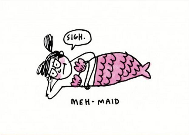 Meh Maid Greeting Card - OHH Deer