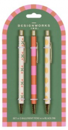 Set 3 pixuri - Floare, Dungi, Lamaie - DesignWorks Ink