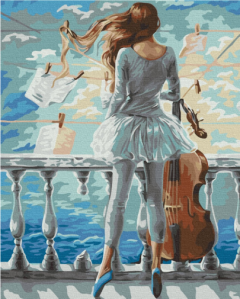 Set pictura pe numere - Musical Girl - Brushme