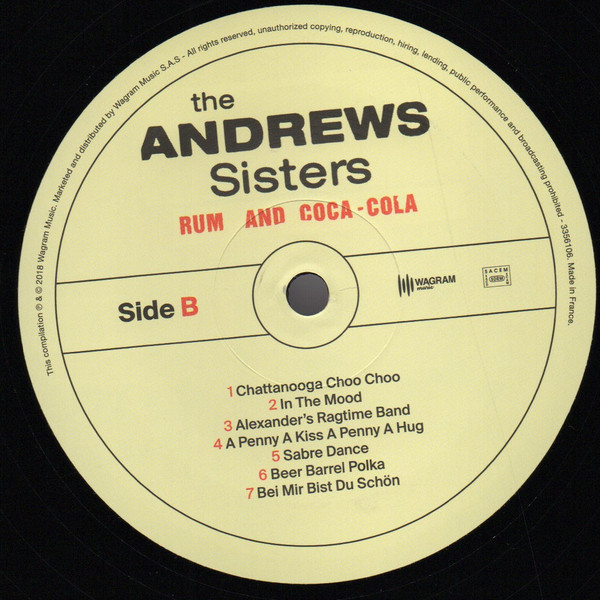 Rum and Coca-Cola - Vinyl - The Andrews Sisters
