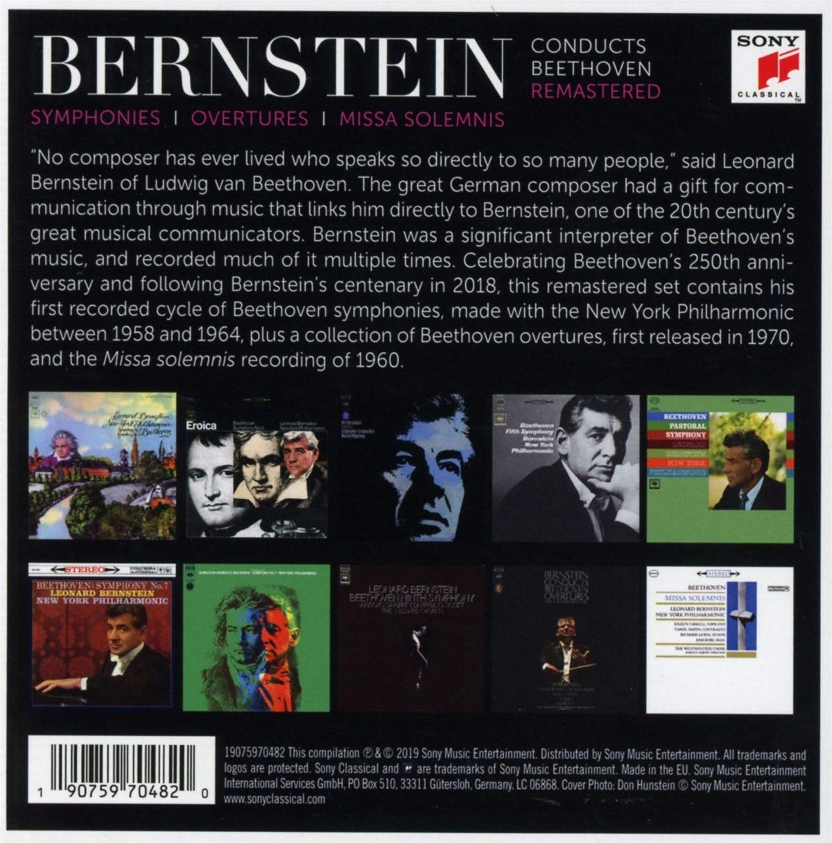 Bernstein conducts Beethoven (Remastered) - 10 CD Box Set - Leonard Bernstein