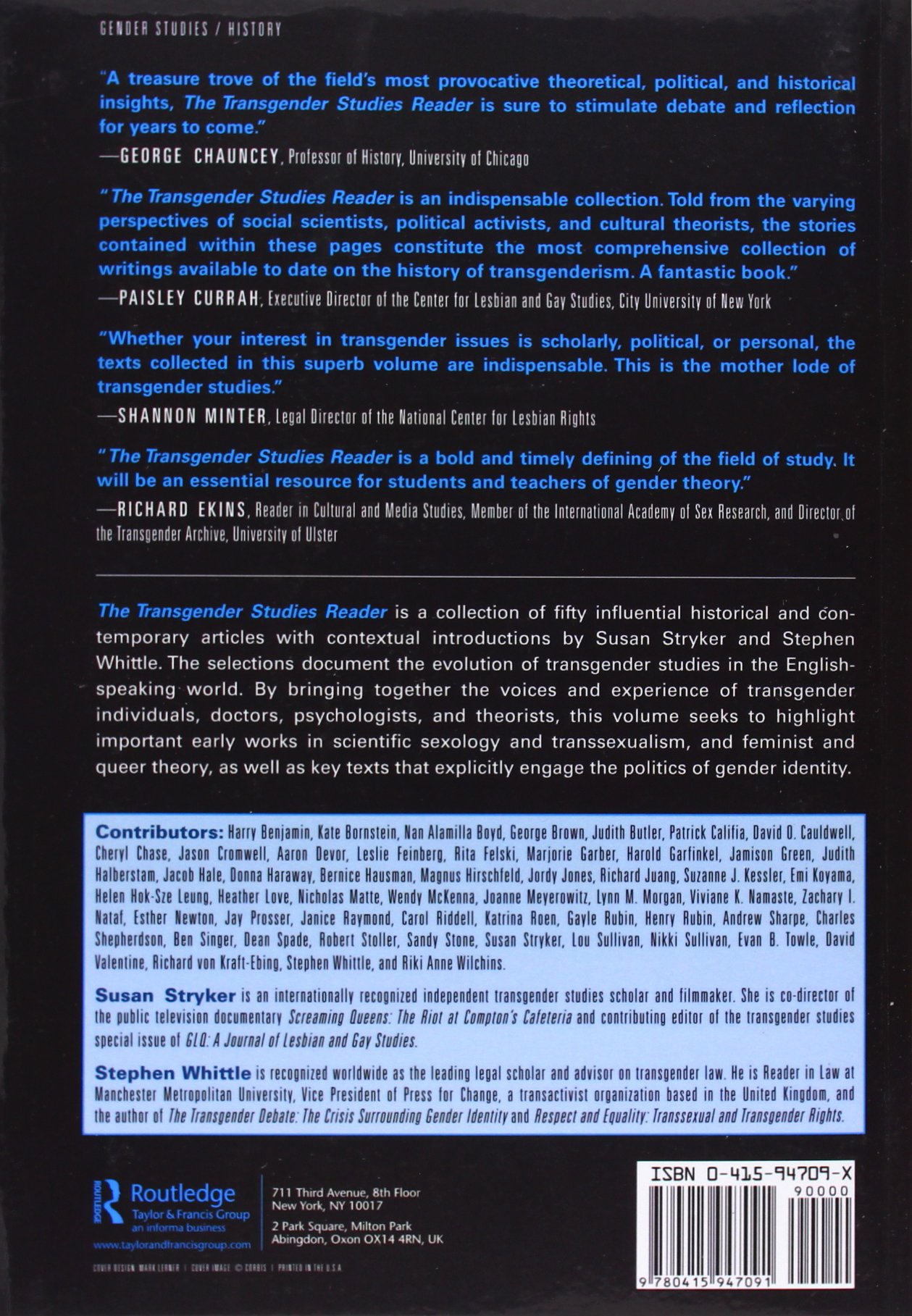 The Transgender Studies Reader 1&2 BUNDLE - Susan Stryker, Aren Z. Aizura