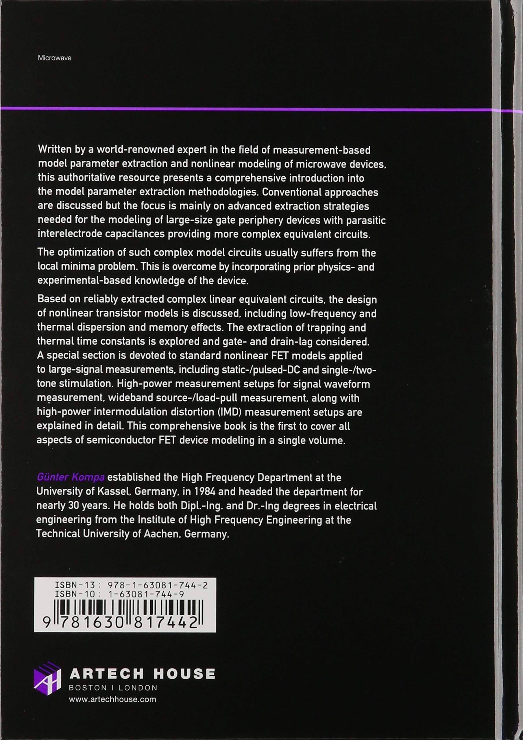 Parameter Extraction and Complex Nonlinear Transistor Models - GUNTER KOMPA