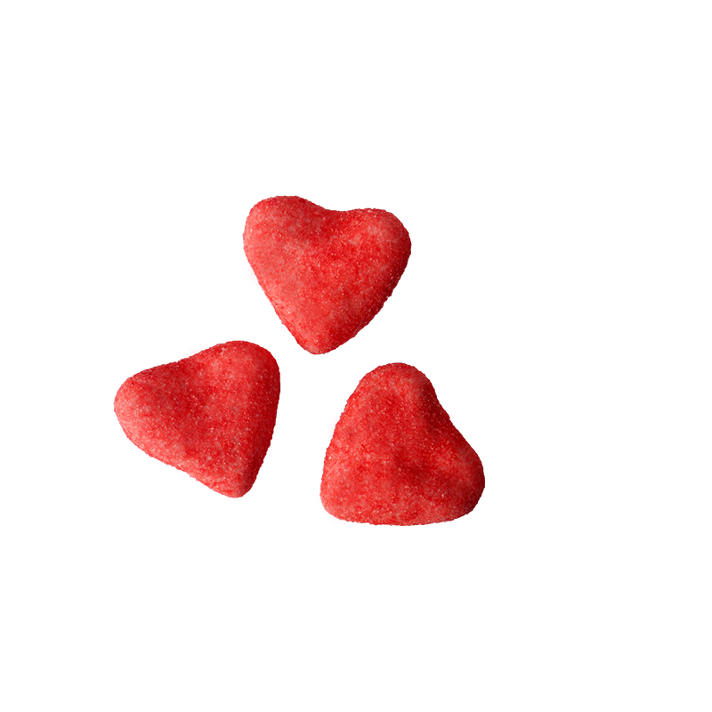 Borcan cu bomboane in froma de inima cu capsuni - coeurs fraise - Les ...