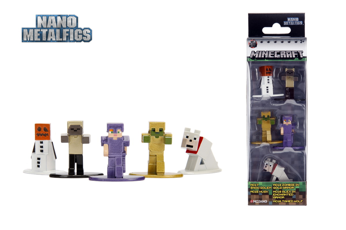 Figurine- Minecraft - Set 5 figurine metalice - Jada Toys