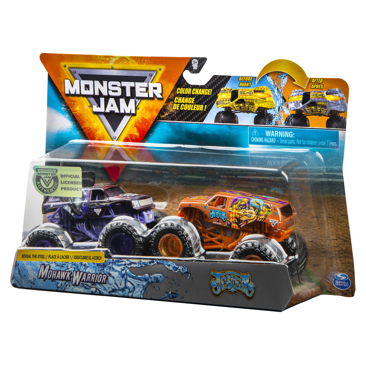 Set masinute Monster Jam Color Change - Mohawk Warrior si Jester ...