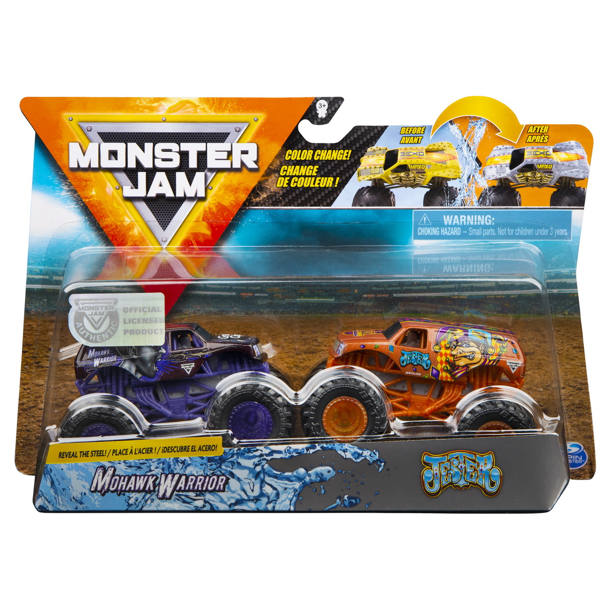 Set masinute Monster Jam Color Change - Mohawk Warrior si Jester ...