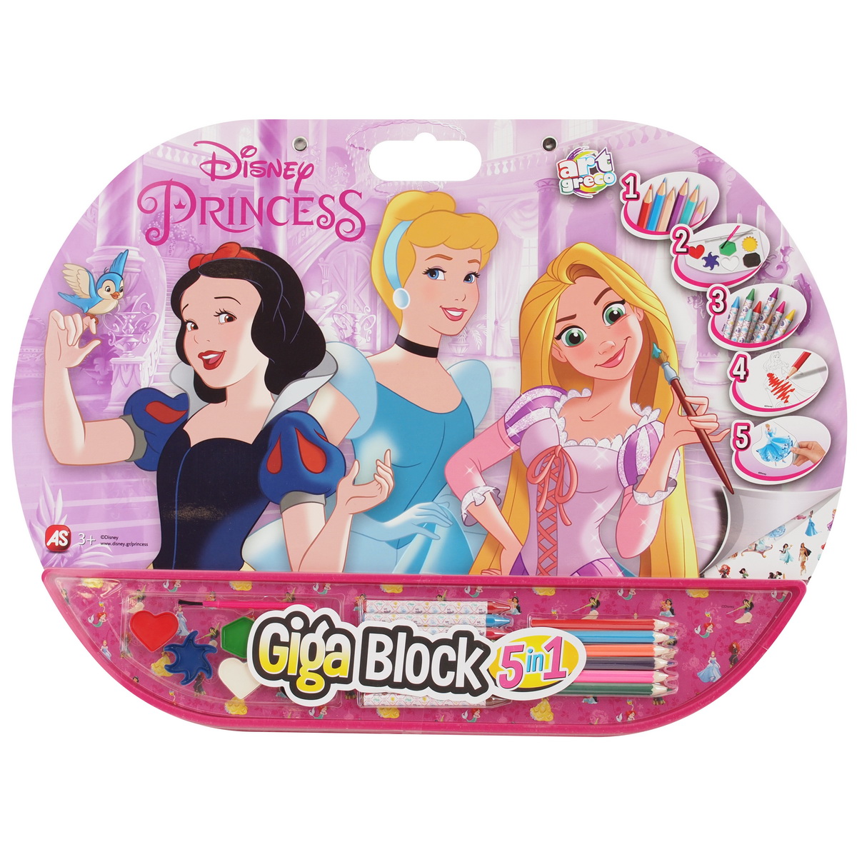 Set pentru desen 5 in 1- Giga Block, Disney Princess - As