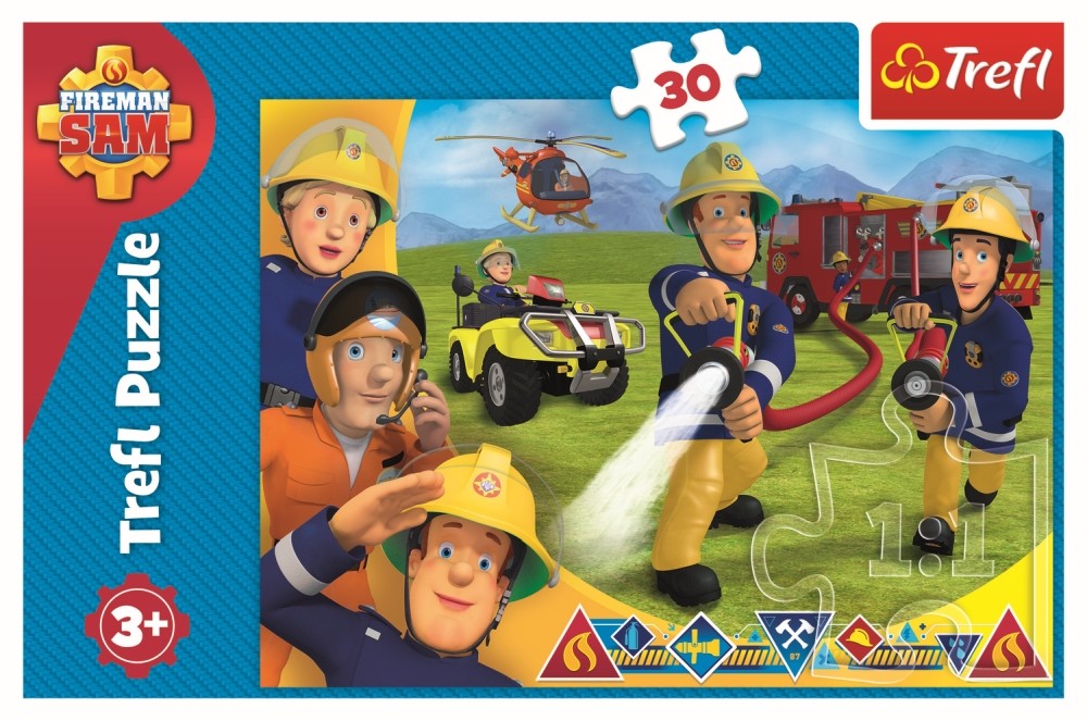 Puzzle Fireman Sam, Pregatit pentru a ajuta - Trefl