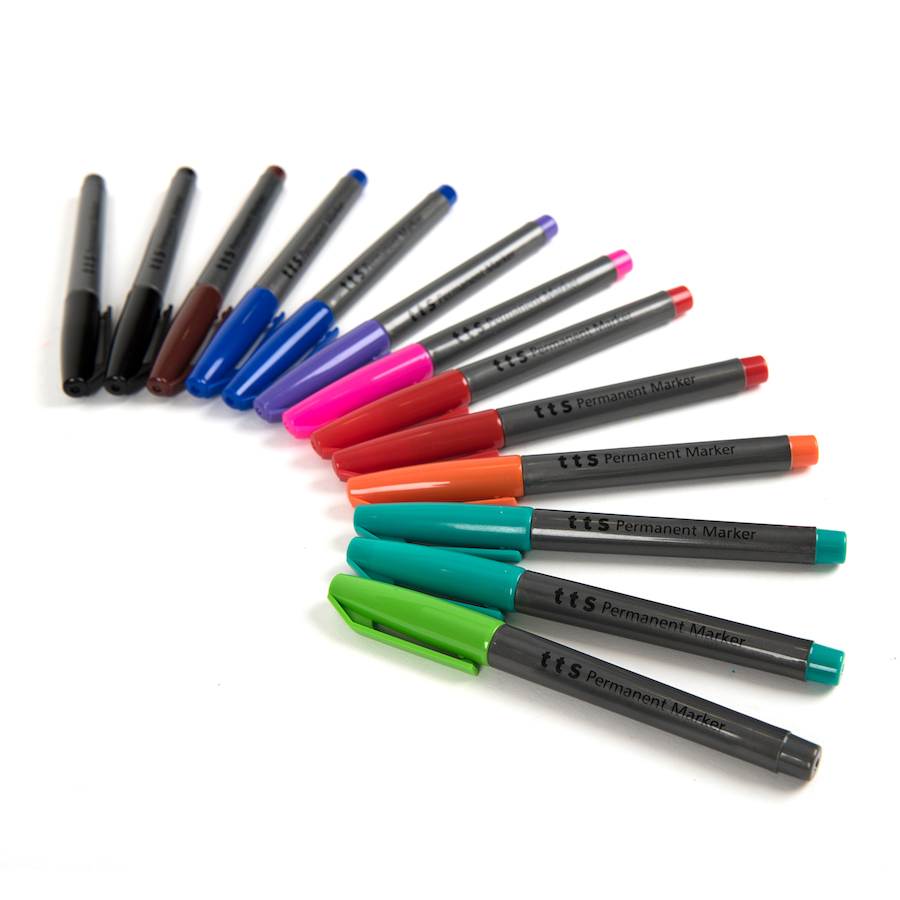 Set 12 markere permanente - Assorted - TTS Group - TTS Group