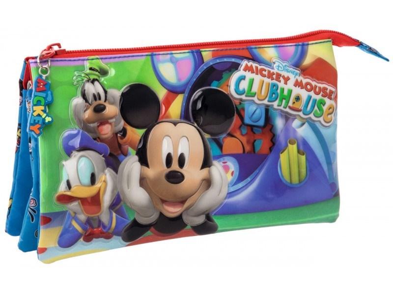 Penar 3 compartimente 22 cm Disney Mickey & Friends - Disney
