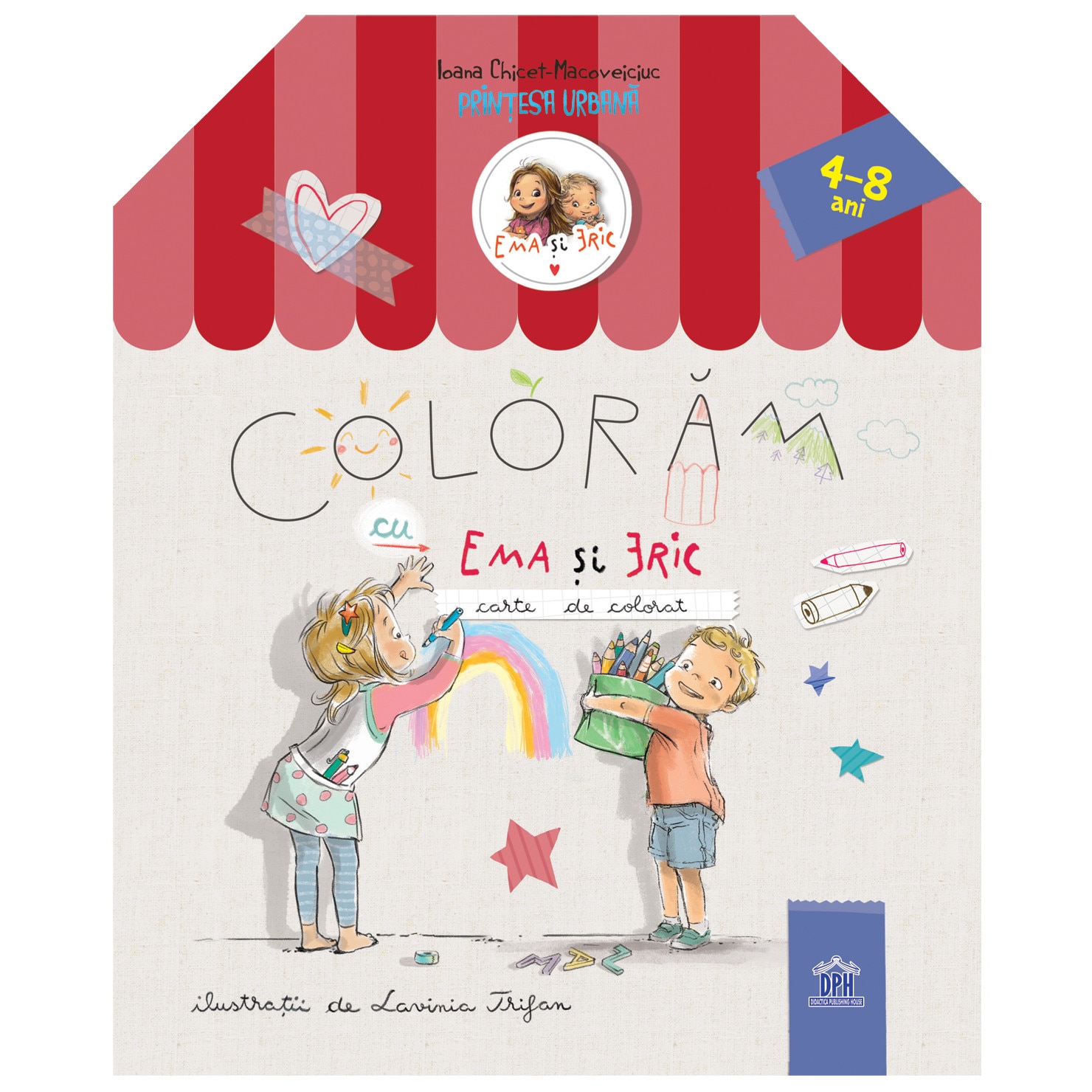 Coloram cu Ema si Eric - carte de colorat - Ioana Chicet-Macoveiciuc