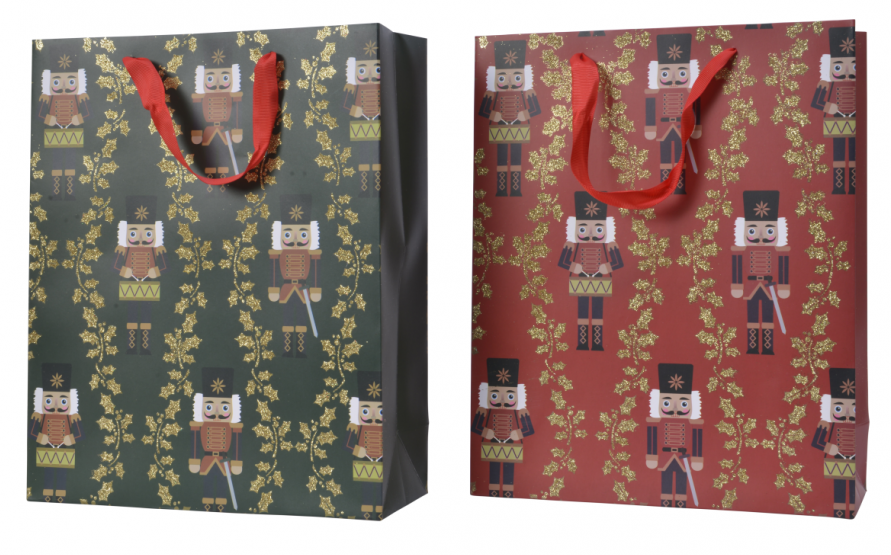 Punga cadou - Nutcracker Green-Red, XL - mai multe culori - Kaemingk