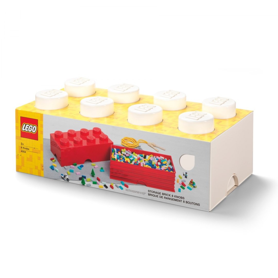 Cutie depozitare LEGO 2x4 - Alb (40041735) - LEGO