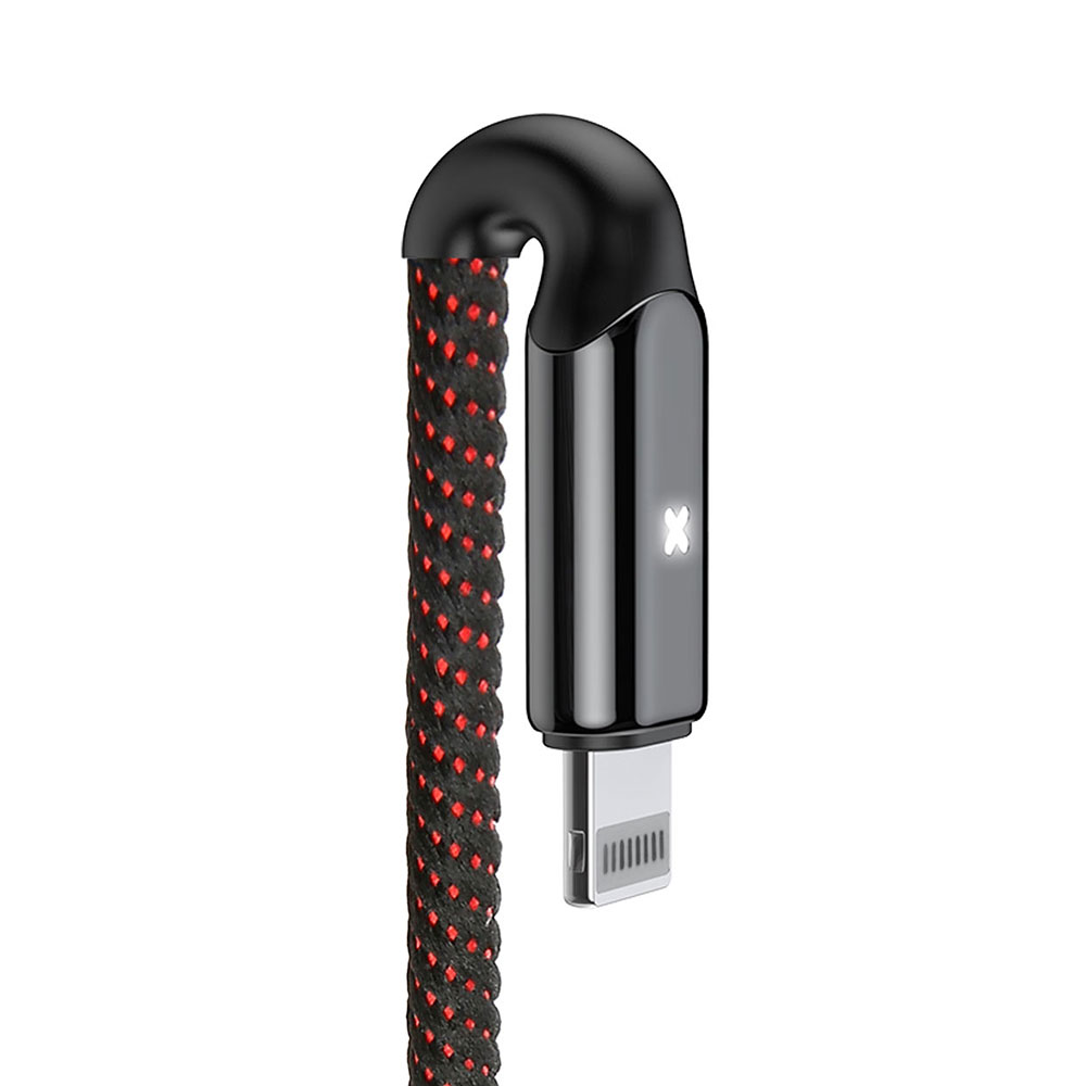 Baseus Cablu X-type Light USB Lightning Black (1m, output 2.4A ...