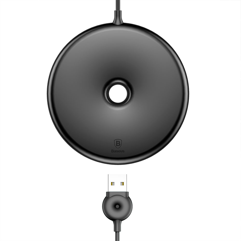 Baseus Incarcator Wireless Donut Black (incarcare Qi, tip pad) - Baseus