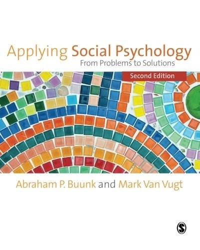 Applying Social Psychology - Abraham P. Buunk, Mark Van Vugt