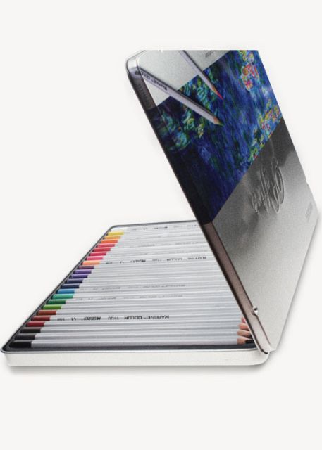 Set 24 de creioane in cutie metalica - Raffine - Marco